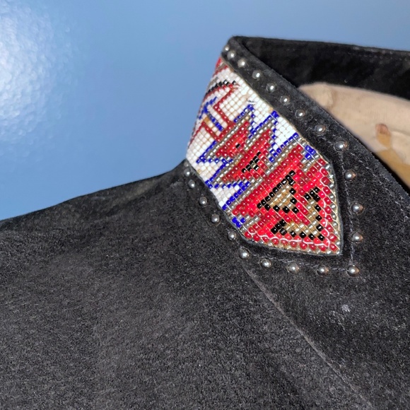 Tony Lama | Jackets & Coats | Tony Lama Southwestern Embellished Suede ...